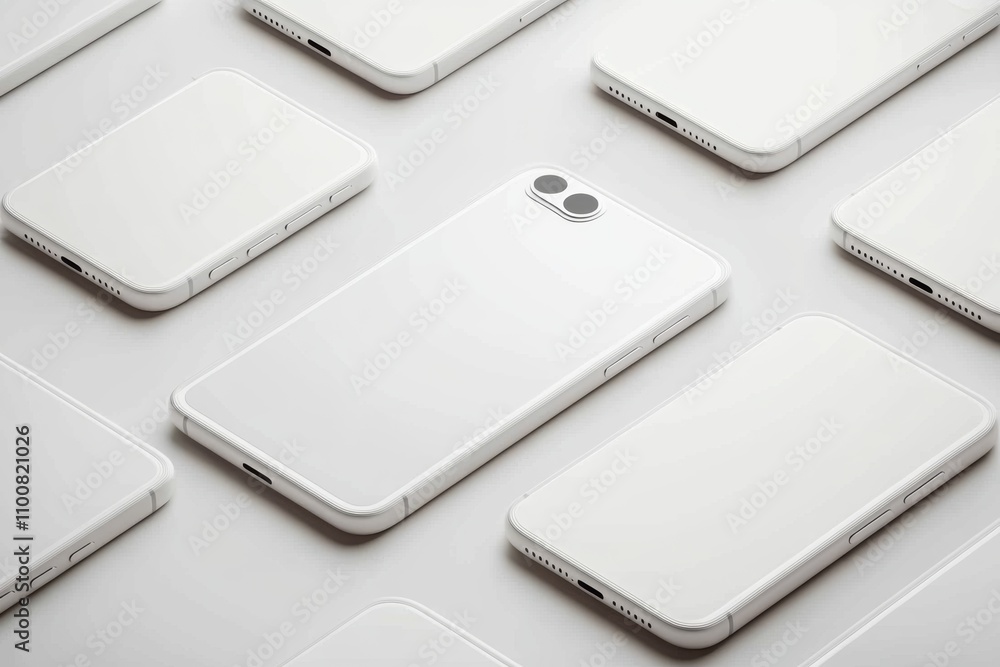 Minimalist Smartphone Screen Mockup and Simple App Interface Design ...