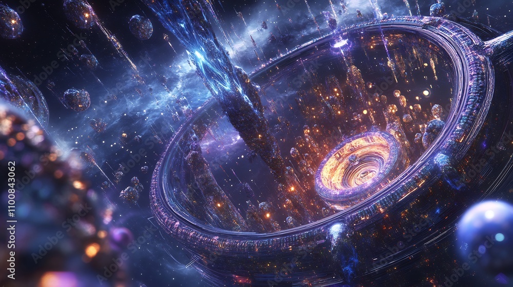 Animated representation of a Type III civilization on the Kardashev ...