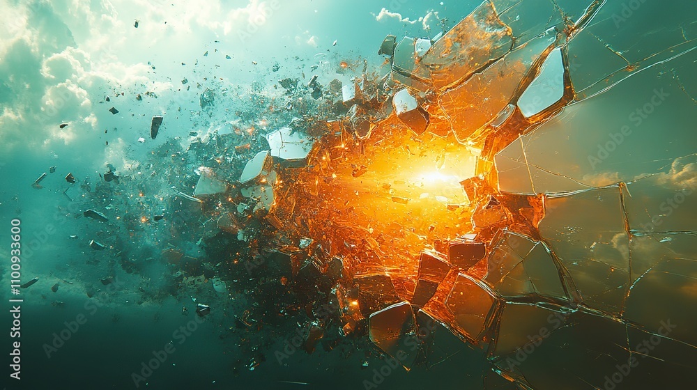 A visually striking background of a fragmented world illustrates global ...