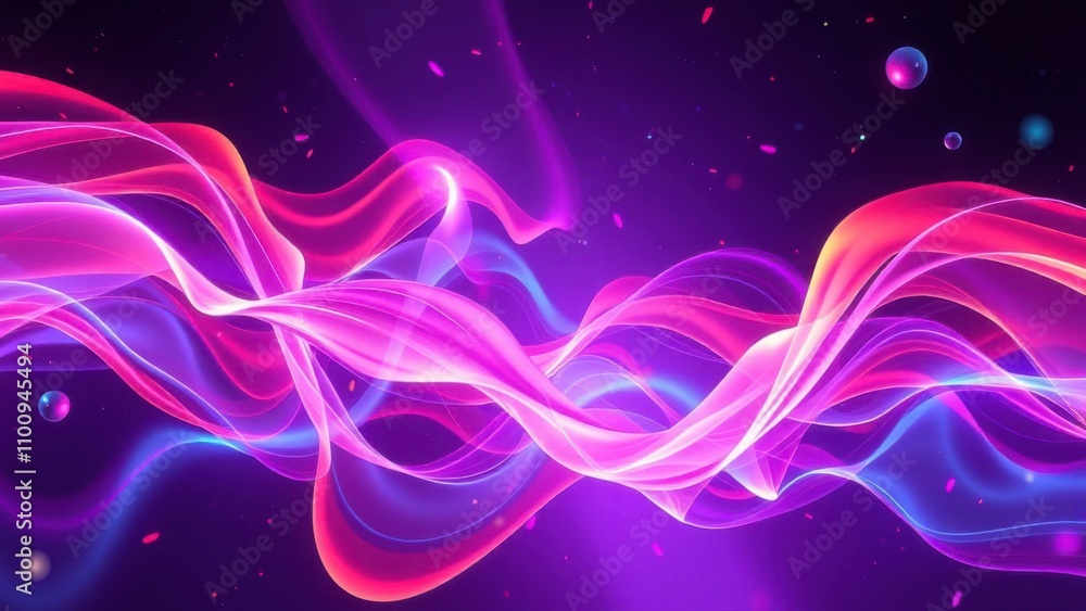 Dynamic digital overlay with fluid movements and shapes, abstract ...