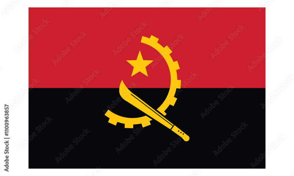 Angola flag transparent png. Symbol Angola ,template for banner,card ...