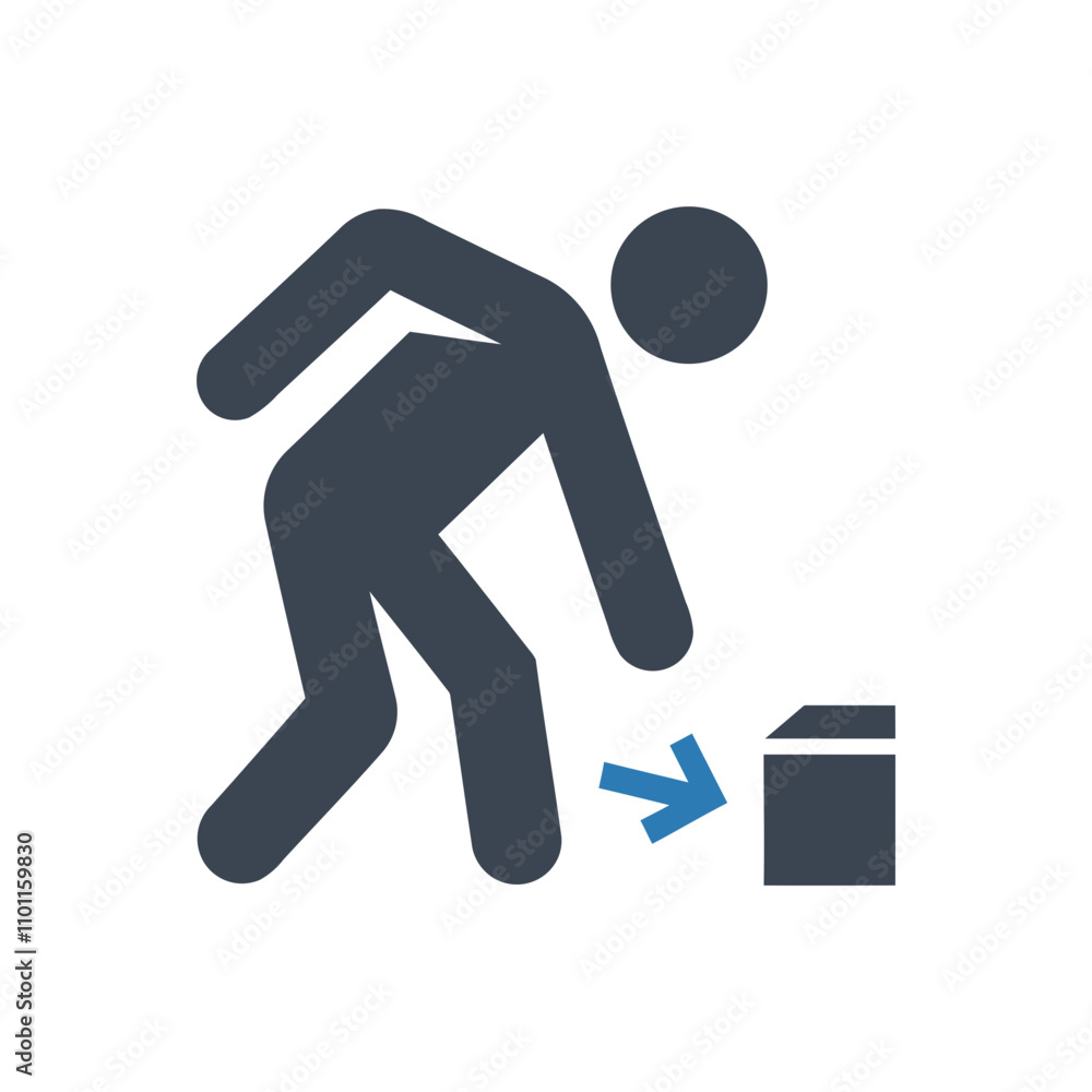 Bending Box Movement Icon Stock Vector | Adobe Stock