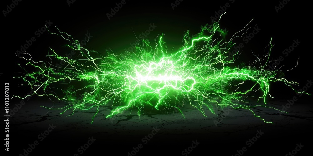 The Concept Depicts an energy mass charging and gathering sparks from ...