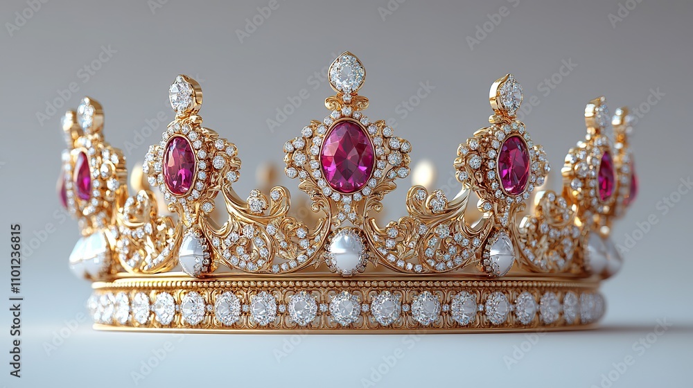 isolated on white this detailed model of the king s royal crown is ...