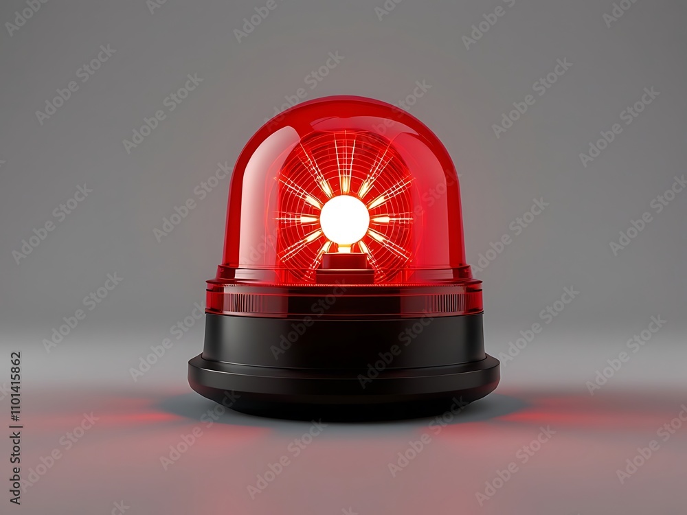 Emergency Siren Light on White Background - Warning and Alert Symbol ...