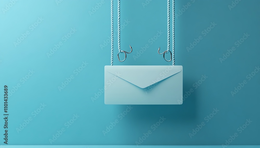 Phishing attack concept with fish hooks pulling personal data, credit ...