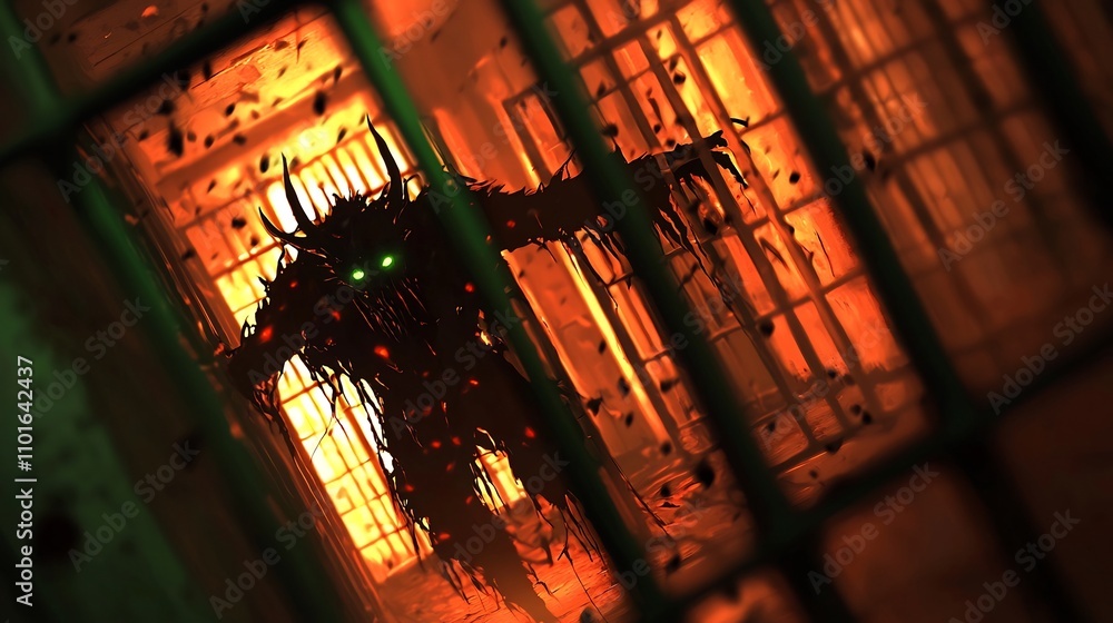 Folklore Prison Ghost, Haunting Supernatural Presence in Dismal Disused ...