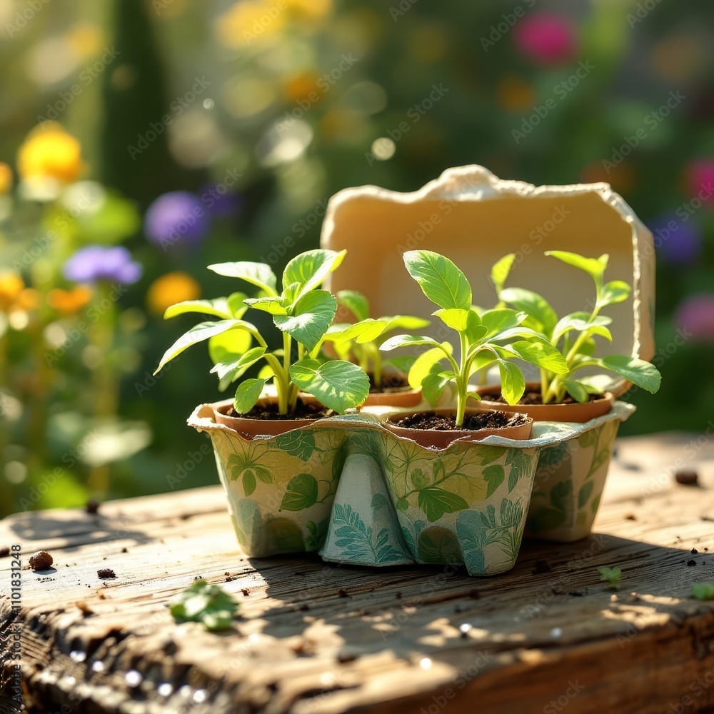 Transform egg cartons into mini planters. Grow your garden sustainably ...