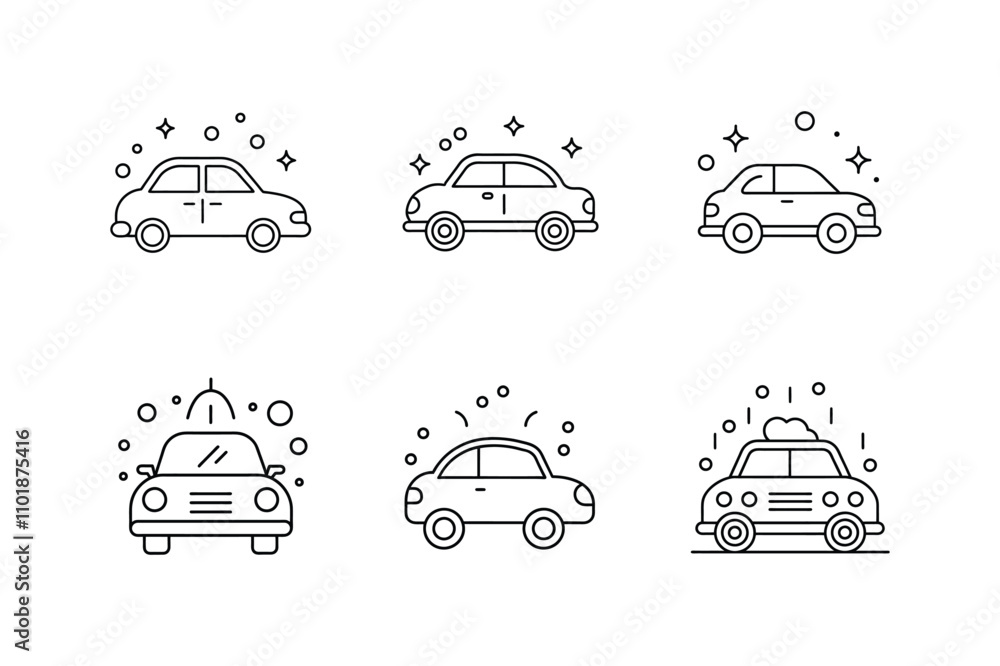 car wash icon line art vector illustration outline design Stock Vector ...