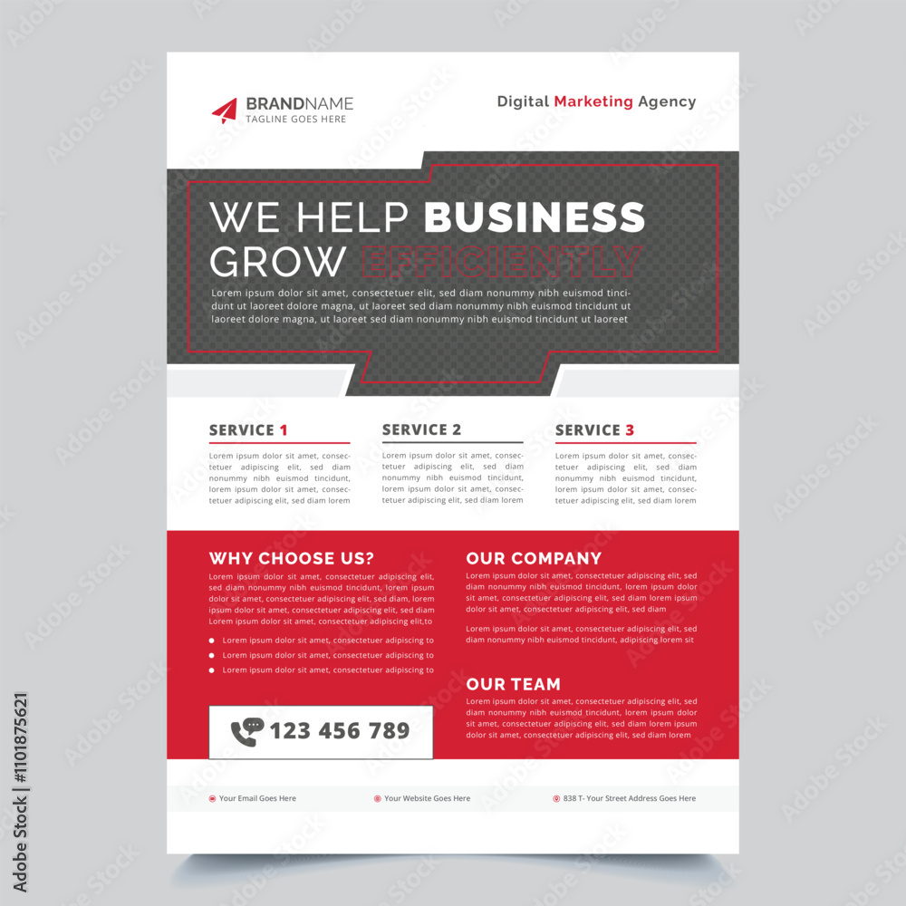 A4 size annual report brochure flyer design template vector, Leaflet ...