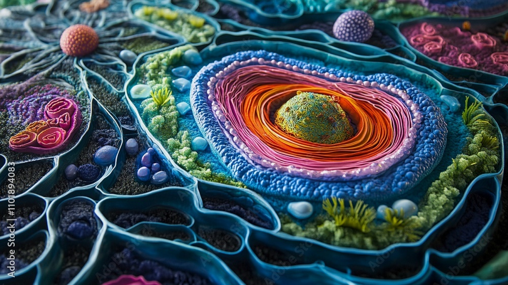 Plant cell structure: a colorful diagram of a typical plant cell Stock ...