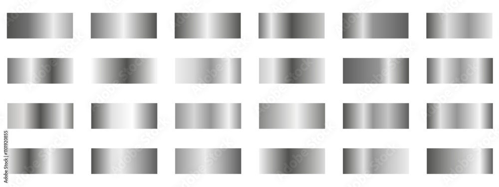 Big Set sample of luxury silver foil texture Gradient. Collection ...