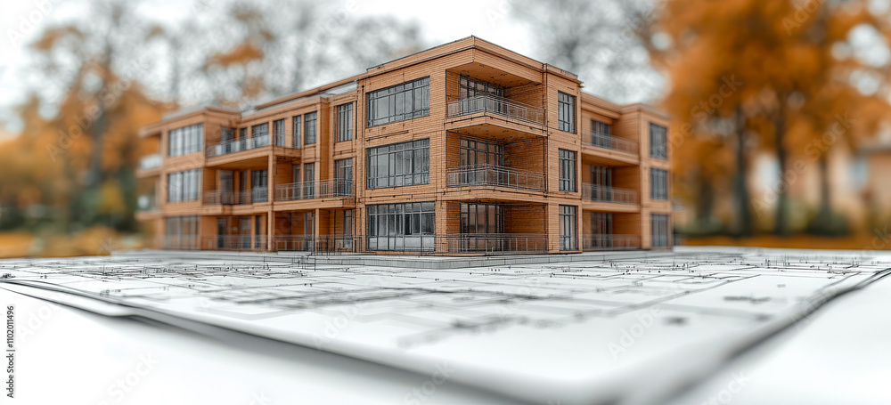 Ilustración de Stock Multifamily Housing Complex Floor Plan and ...