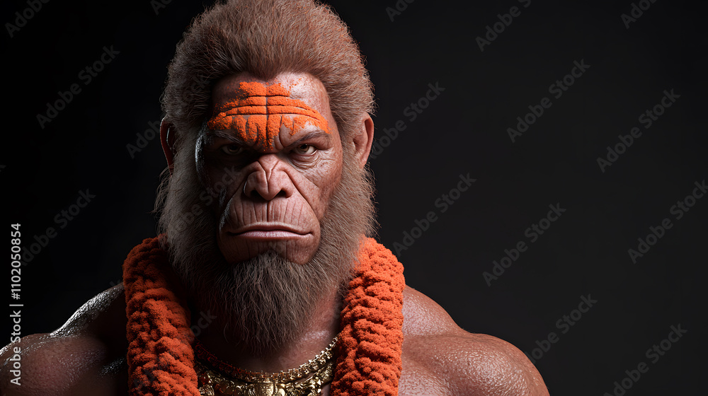 Lord Hanuman Ji with His Body Covered in Orange Sindoor – A Powerful ...