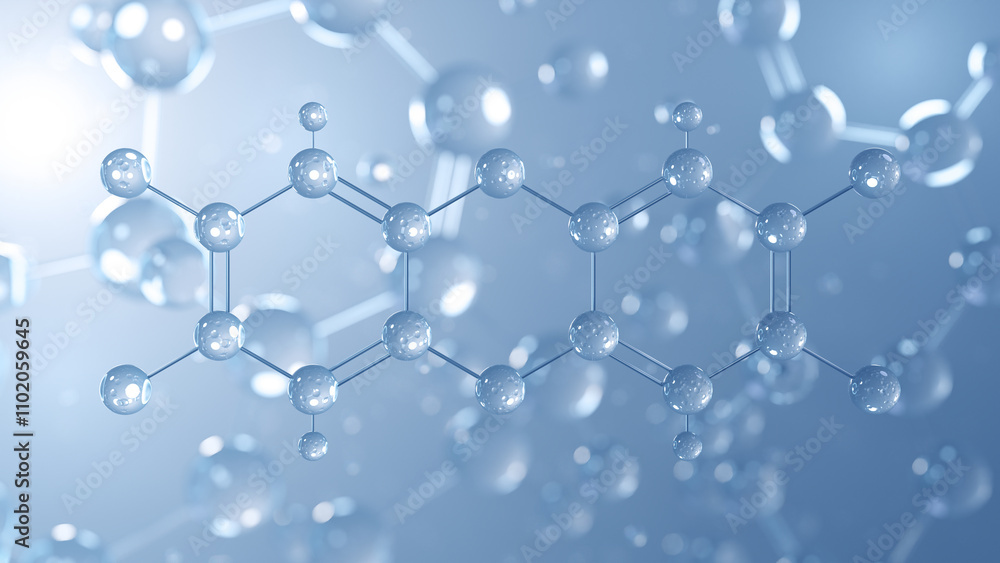 dioxin molecular structure 3d, organic pollutant, structural chemical ...