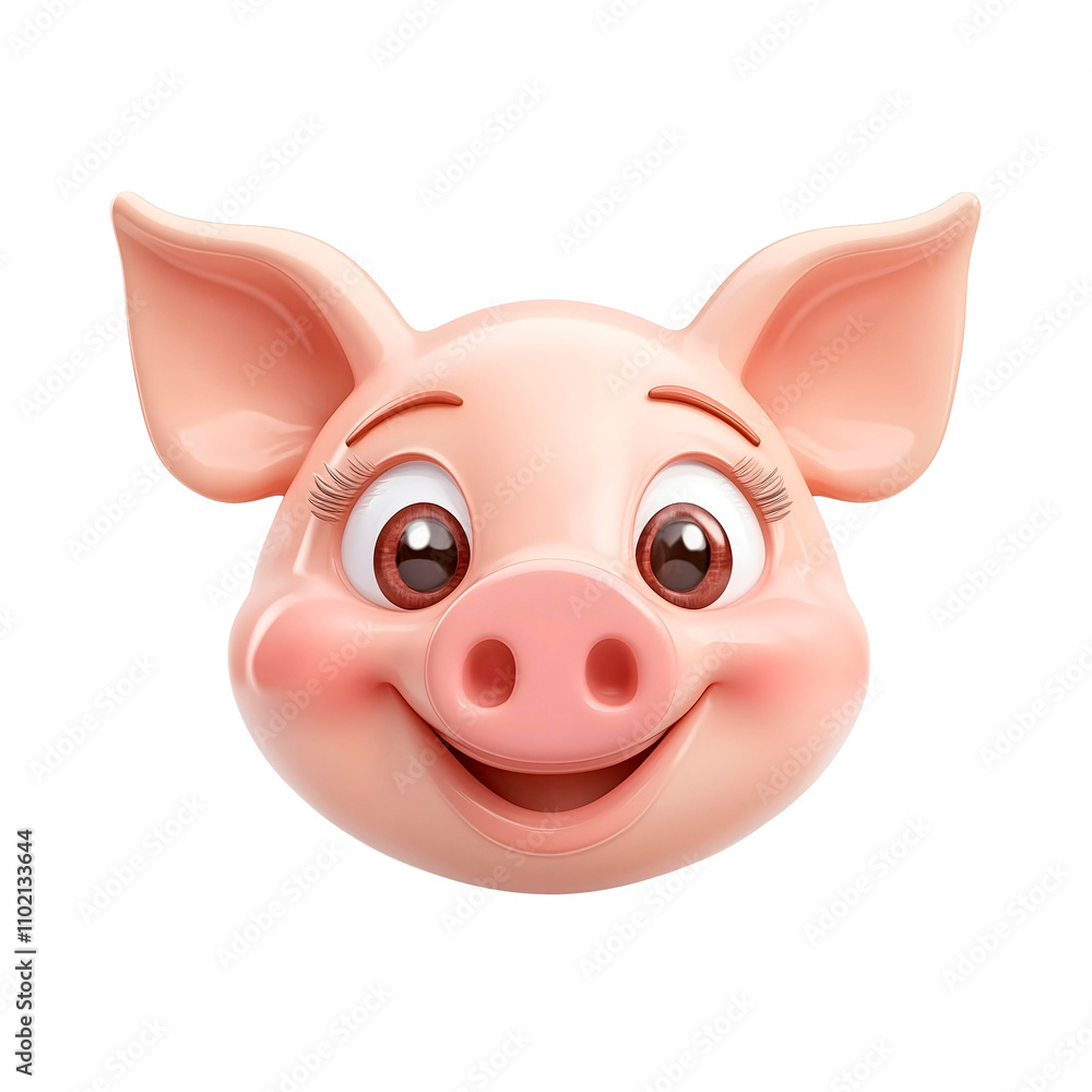 3d cartoon pig avatar 3d cartoon pet avatar cute animal face png ...
