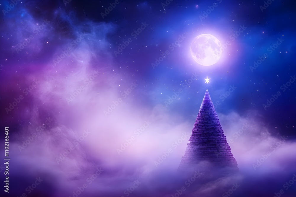 Mystical Medieval Magician's Tower Shrouded in Ethereal Fog Under the ...
