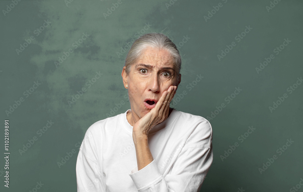 feeling shocked and astonished holding face to hand in disbelief with ...