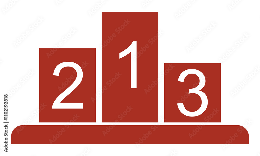 Winners podium icon. Pedestal steps for awarding prizes for 1st, 2nd ...