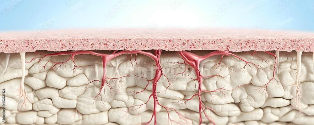 Detailed Medical Illustration of Skin Anatomy - 28 Layered Diagram ...