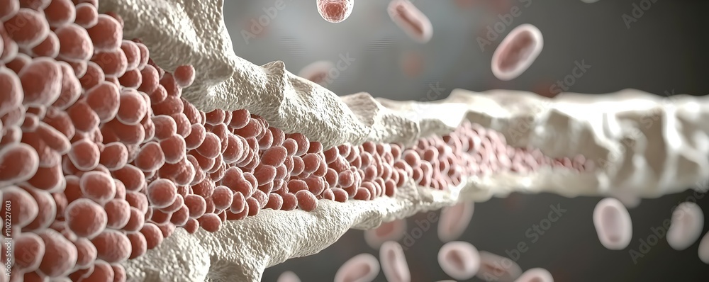Detailed Medical Illustration of Bone Marrow and Hematopoiesis ...
