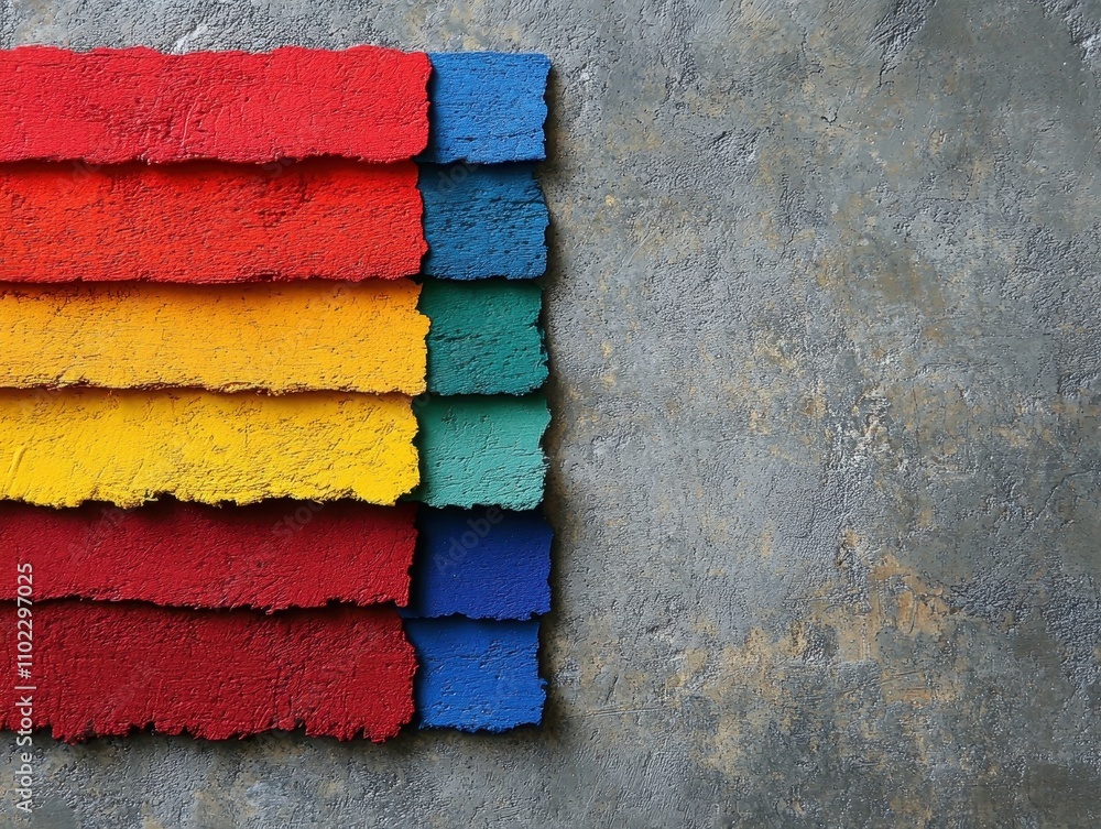 Vibrant Color Palette Displaying Bold Swatches Creative Studio Art ...