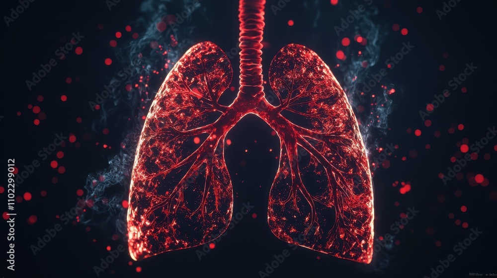 Visual Representation of Lungs Affected by EVALI with Chemical Burns ...