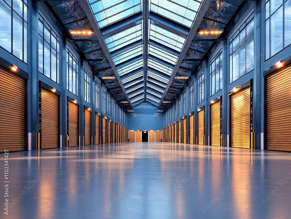 Vast Industrial Warehouse Space Featuring High Ceilings, Spacious ...