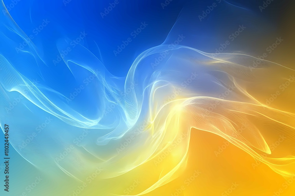 fluid shapes and radiant colors with smooth transitions between ...