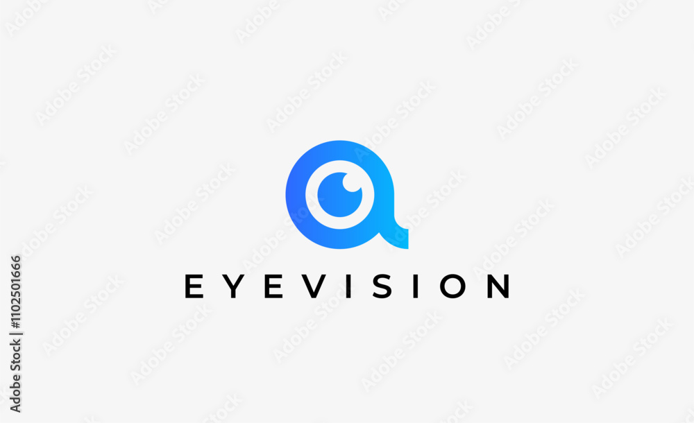 Logo Letter A and Eye Vision. Digital, visual with modern and ...