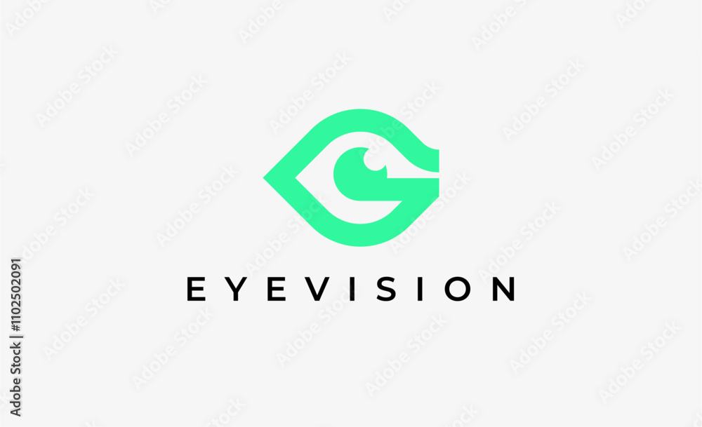 Logo Letter G and Eye Vision. Digital, visual with modern and ...