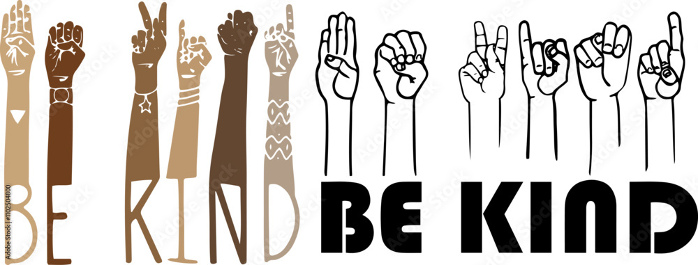Be Kind, brown hands sign language, black lives matter, BLM justice ...