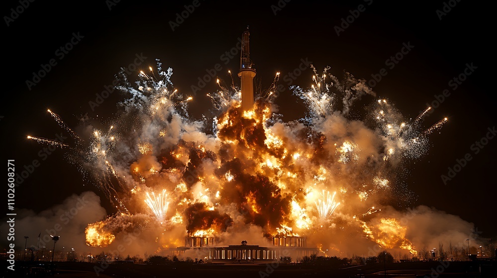 Burning Man 2023: Spectacular Nighttime Temple Burn Explosion AI ...