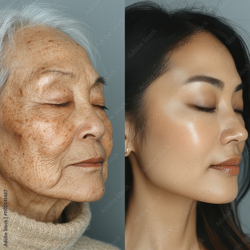 color photo of a side-by-side comparison showcasing the remarkable ...