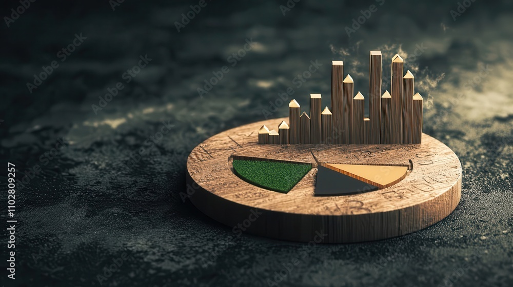 Stock ticker with highlighted green energy companies, portfolio ...