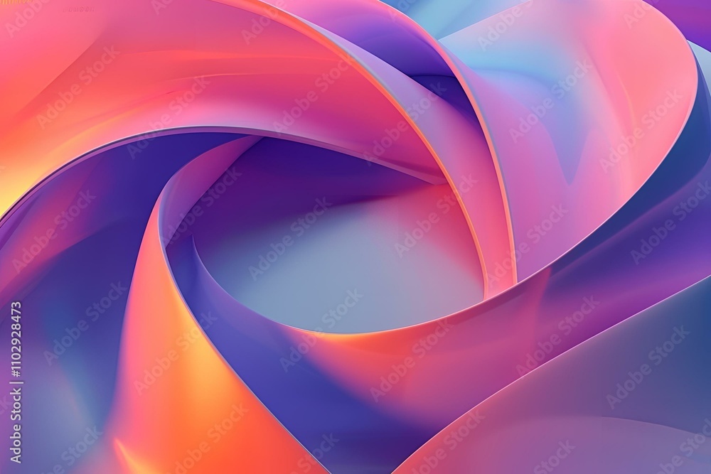 Dynamic abstract 3D background featuring layered, twisting geometric ...
