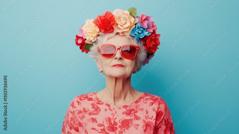 Radiant Age Positive Model Embracing Unique Beauty and Vibrant Style A ...