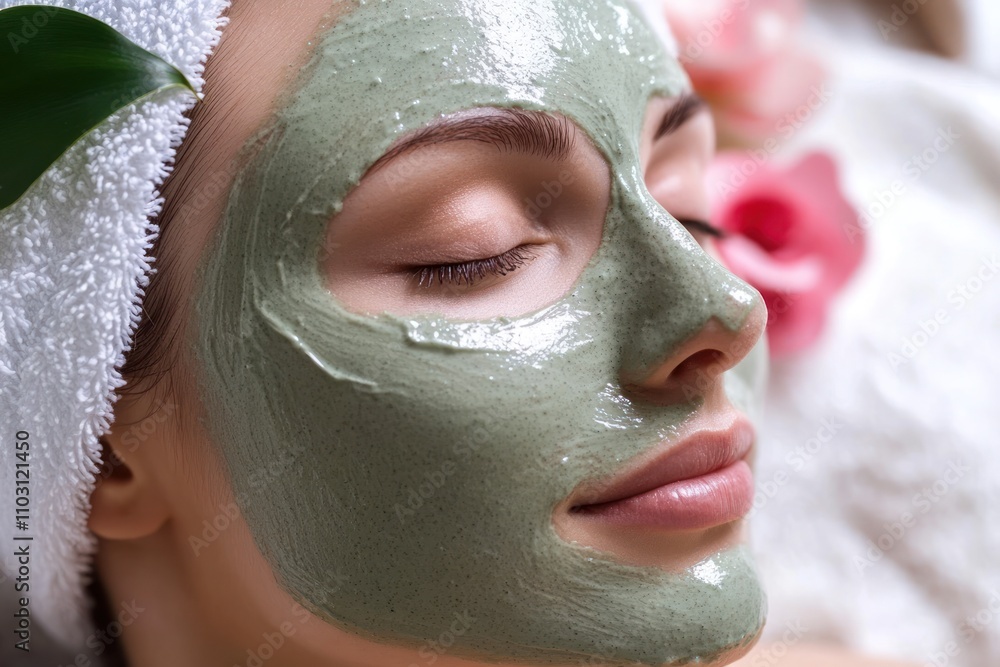Gentle masks suitable for skin sensitivity and acne prevention Stock ...