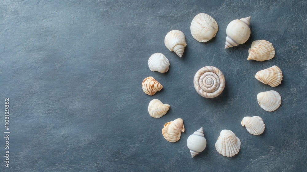 Fibonacci Day Seashell Spiral Celebrating Harmony and Natural Patterns ...