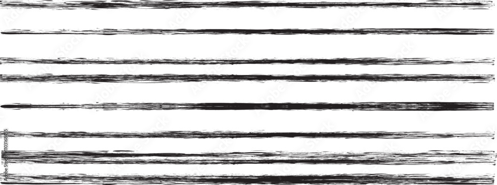 Stripes pack .Grunge Paint Roller set . Vector black stripes ...