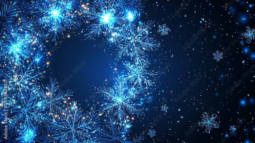 A contemporary depiction of a chilly, icy whirlwind swirling in cold ...