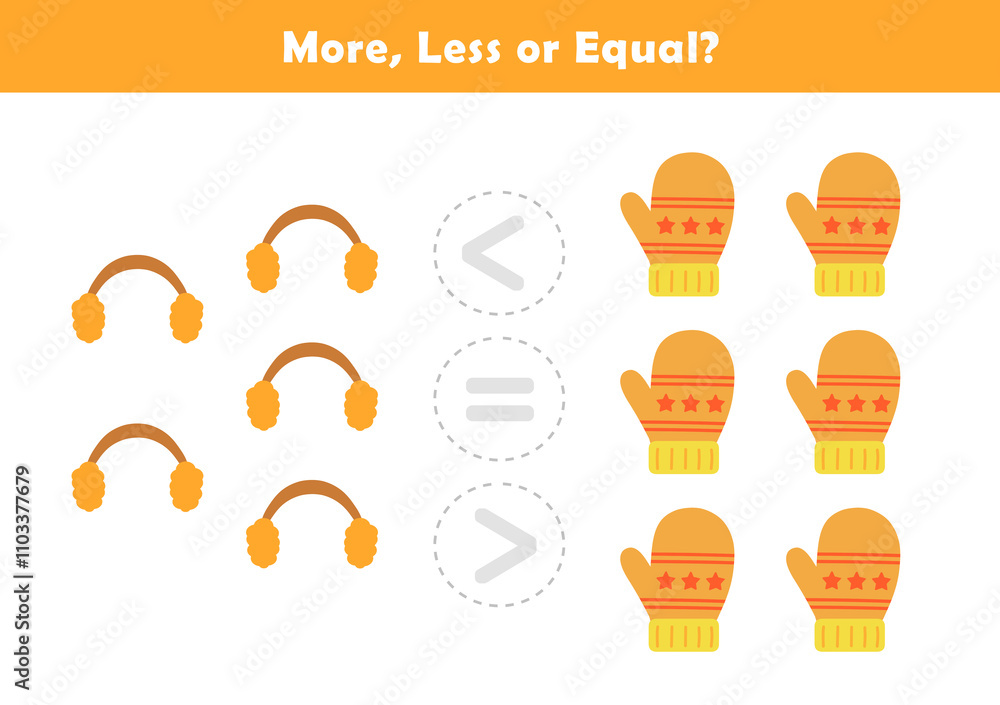 Winter activity sheet. Comparison Worksheet with Cute Winter Clothing ...