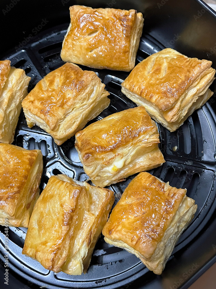 Freshly baked golden pastry delights. Pies cook perfectly well in a ...