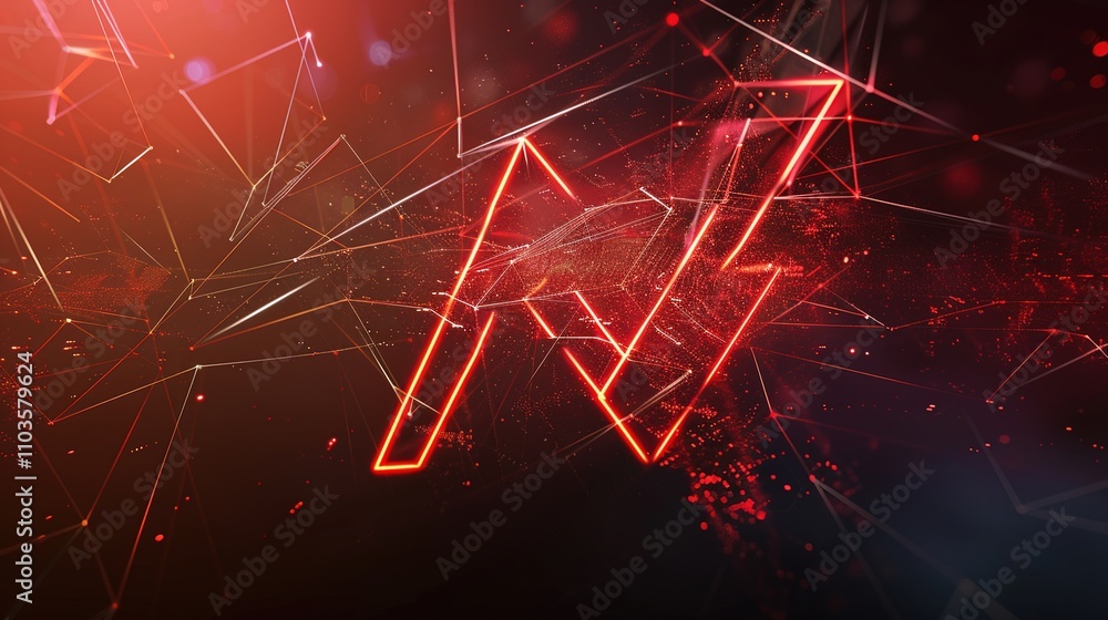 Annual meeting background technology lines red technology kv sign in ...