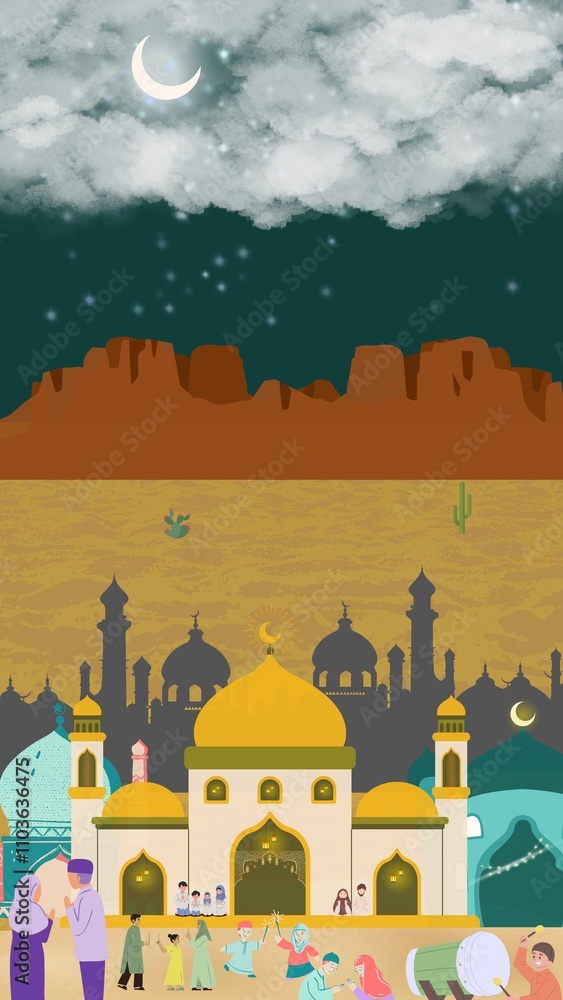 Ilustração A vertical social media animation Illustration and picture ...