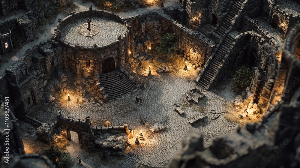 DnD Battlemap Gladiator Battlemap Arena - Medieval Combat Fantasy Stock ...