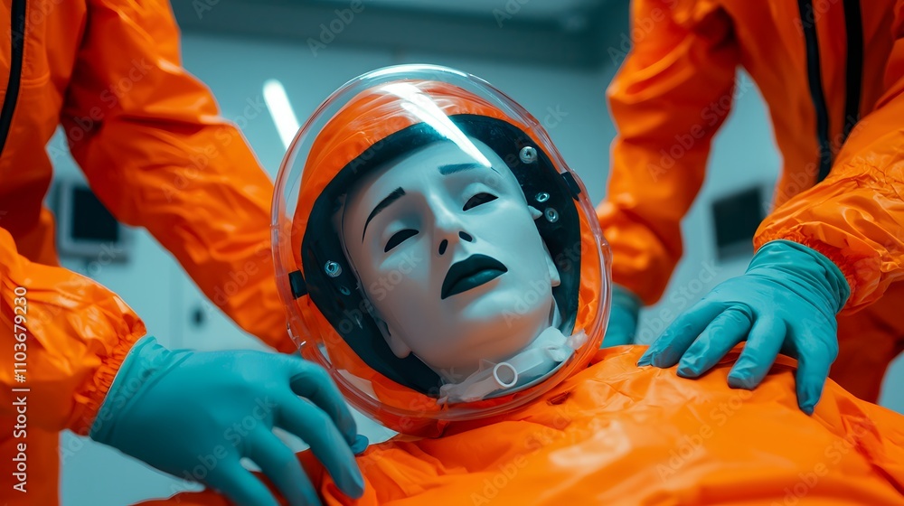 Paramedics Engage in Realistic Medical Simulation with High-Tech ...