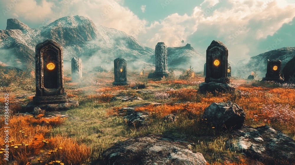 DnD Battlemap Rocky Plateau with Sinister Totems - Mysterious Setting ...