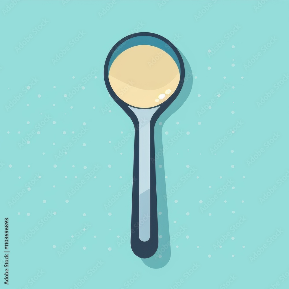 Close-Up View of a Modern Spoon with Creamy Substance Against a Light ...