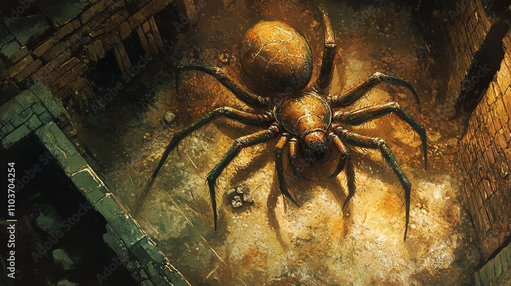 Ilustración de Stock DnD Battlemap Spider Lair Battlemap - A Detailed ...